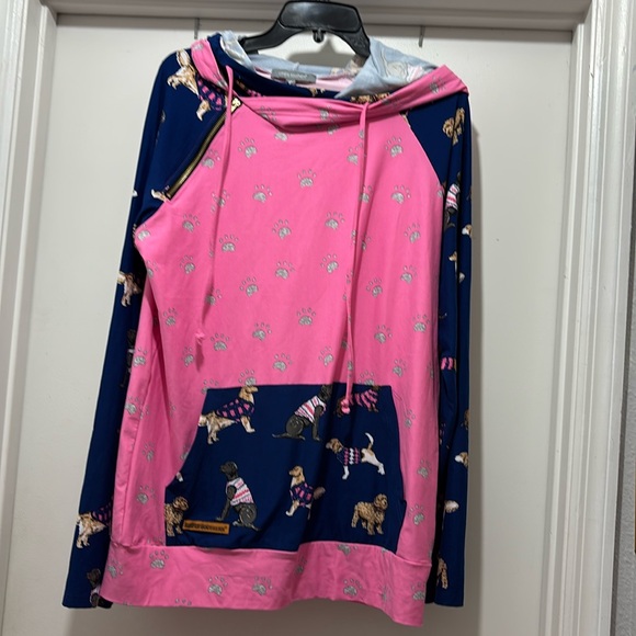 Simply Southern | Tops | Simply Southern Dog Print Hooded Shirt | Poshmark